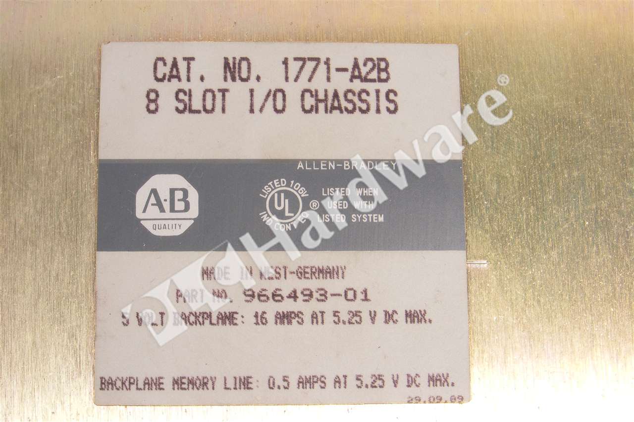 PLC Hardware - Allen Bradley 1771-A2B Series A, Used PLCH Packaging