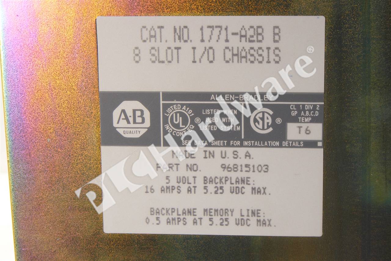 PLC Hardware - Allen Bradley 1771-A2B Series B, Used PLCH Packaging