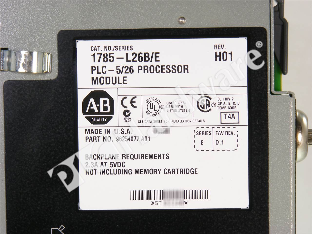 PLC Hardware - Allen Bradley 1785-L26B Series E, Used PLCH Packaging