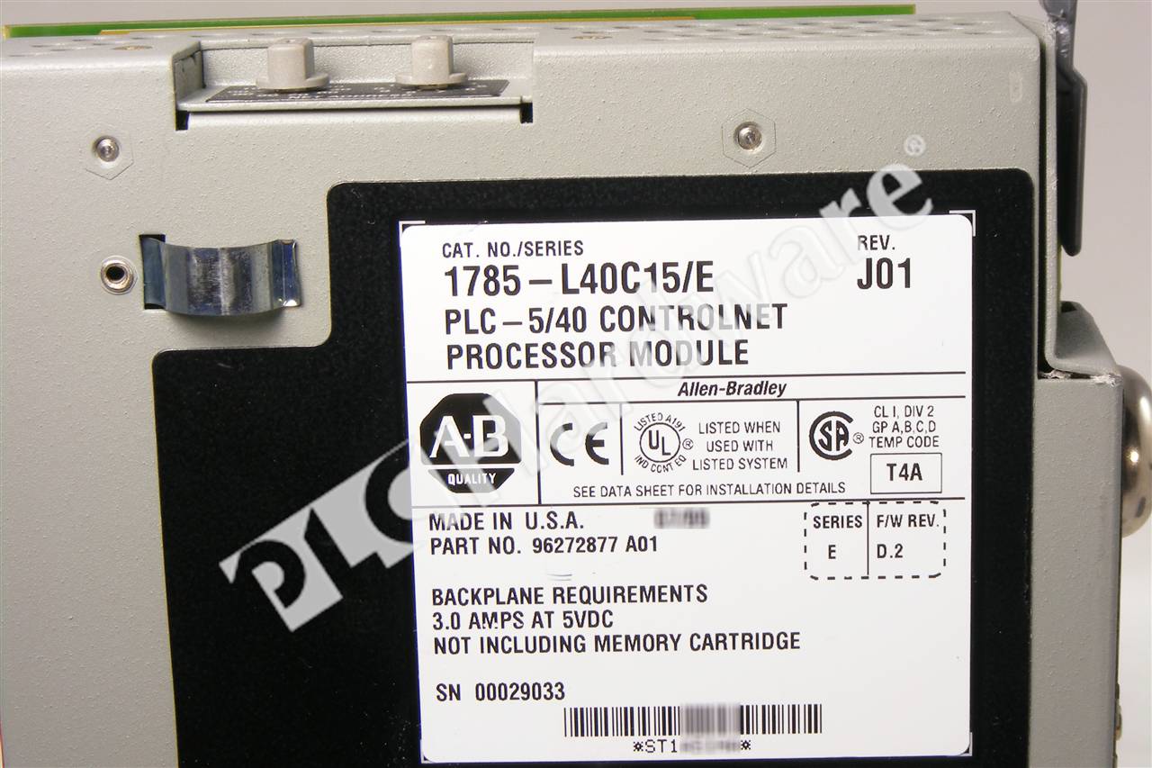PLC Hardware - Allen Bradley 1785-L40C15 Series E, Used PLCH Packaging