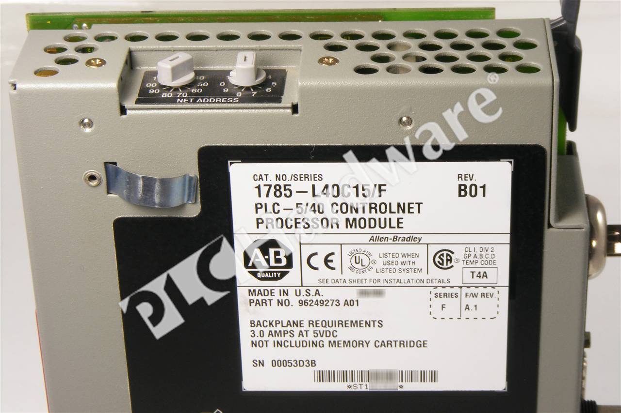 PLC Hardware - Allen Bradley 1785-L40C15 Series F, Used PLCH Packaging