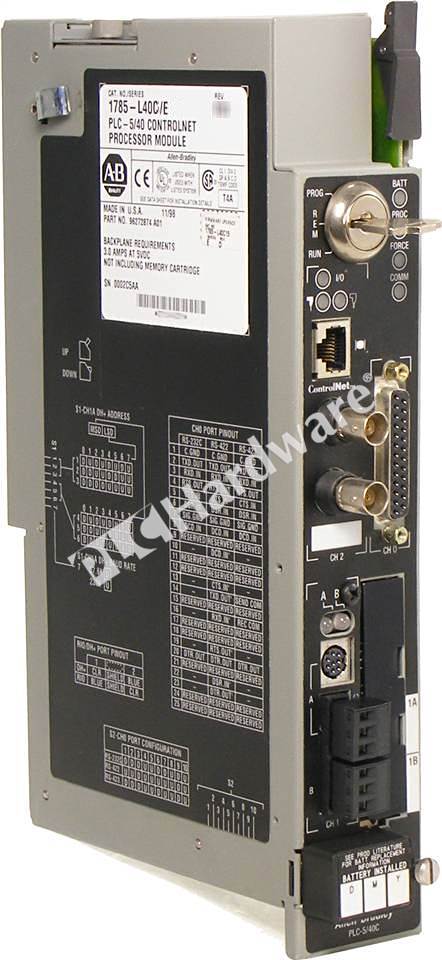 PLC Hardware: Allen-Bradley 1785-L40C PLC-5/40C Processor for ControlNet