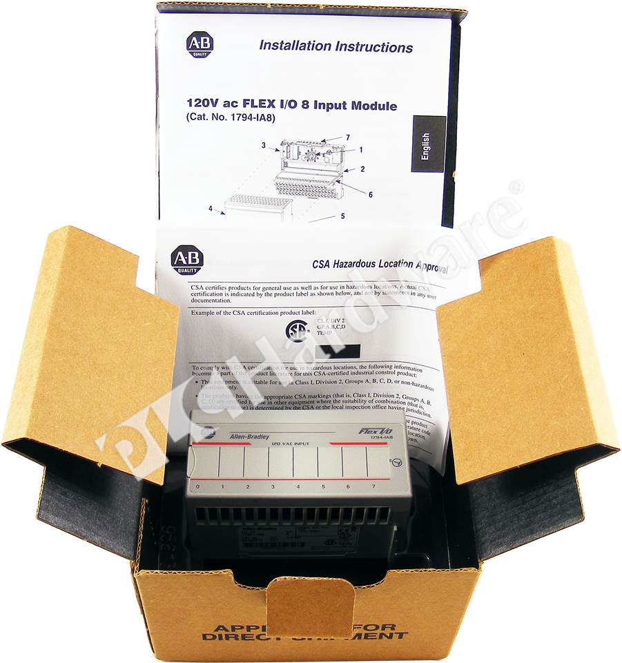 PLC Hardware: Allen-Bradley 1794-IA8 Flex I/O Input Module 120VAC 8 Inputs