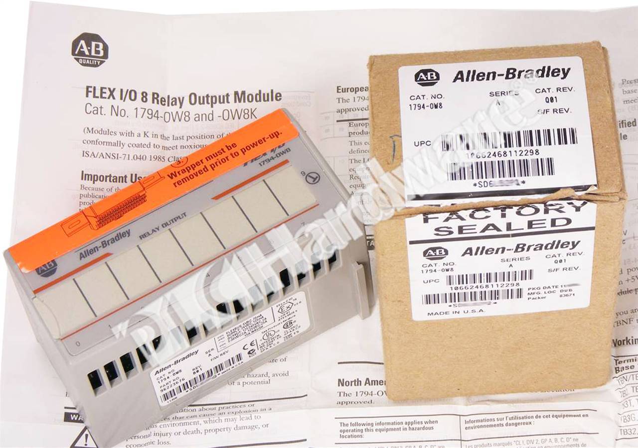 PLC Hardware - Allen Bradley 1794-OW8 Series A, Surplus Open Pre-owned