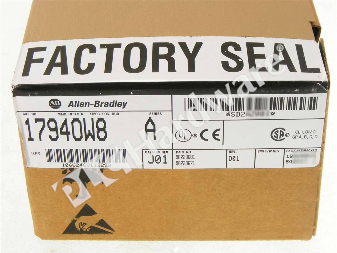 PLC Hardware - Allen Bradley 1794-OW8 Series A, Surplus Sealed Pre-owned