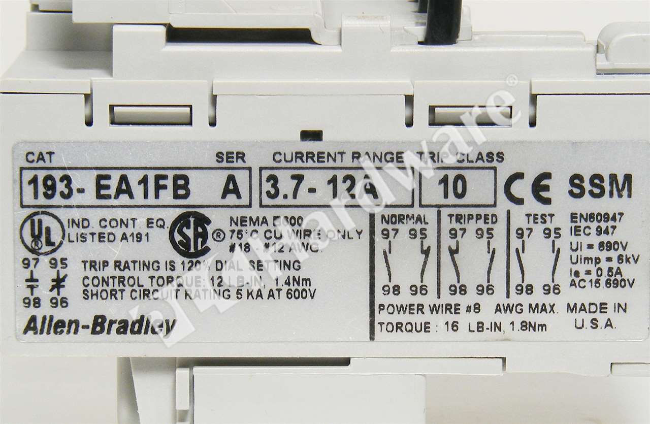 PLC Hardware - Allen Bradley 193-EA1FB Series A, Surplus Open Pre-owned