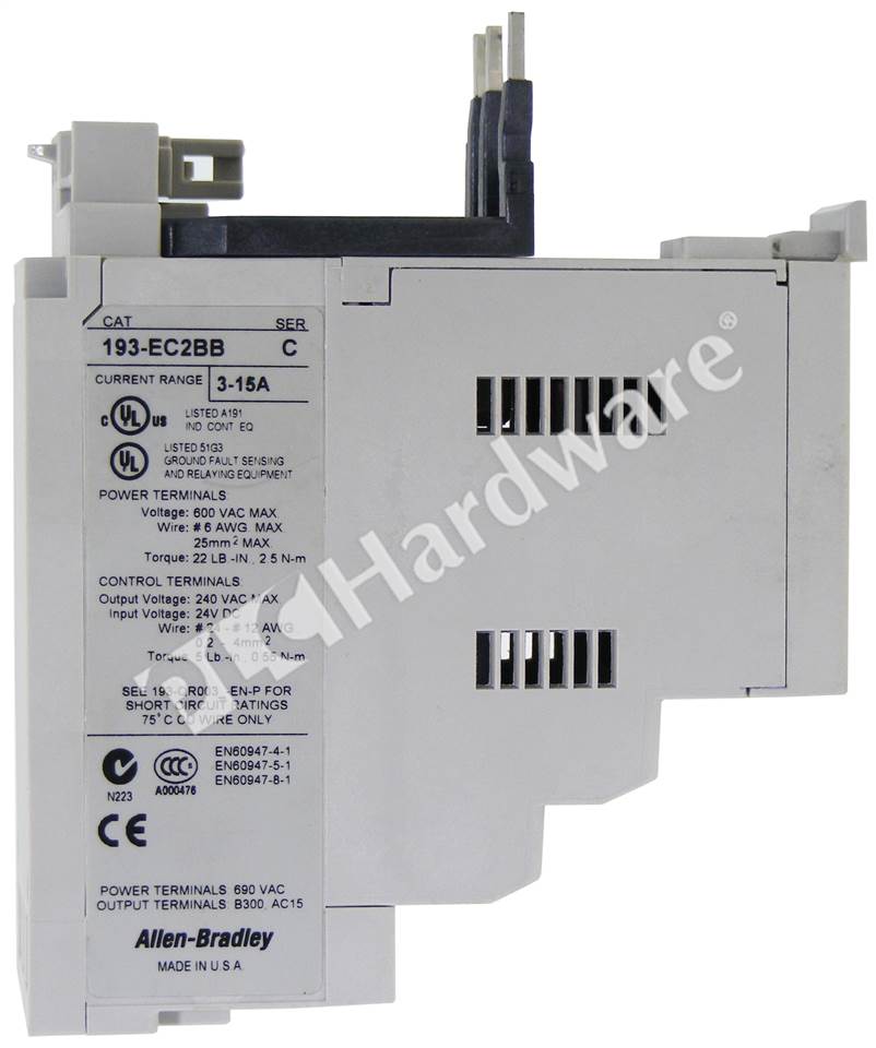 PLC Hardware: Allen-Bradley 193-EC2BB Electronic Motor Protection Relay ...