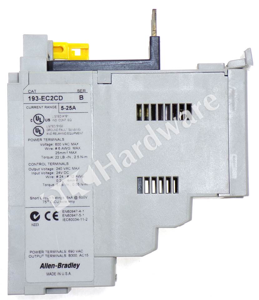 PLC Hardware: Allen-Bradley 193-EC2CD E3 Plus Solid State Overload ...