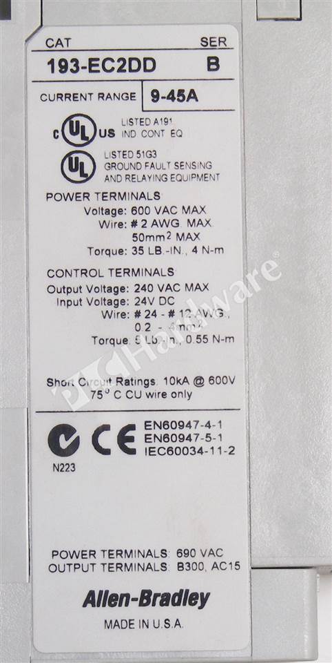 PLC Hardware - Allen Bradley 193-EC2DD Series B, Surplus Sealed Pre-owned