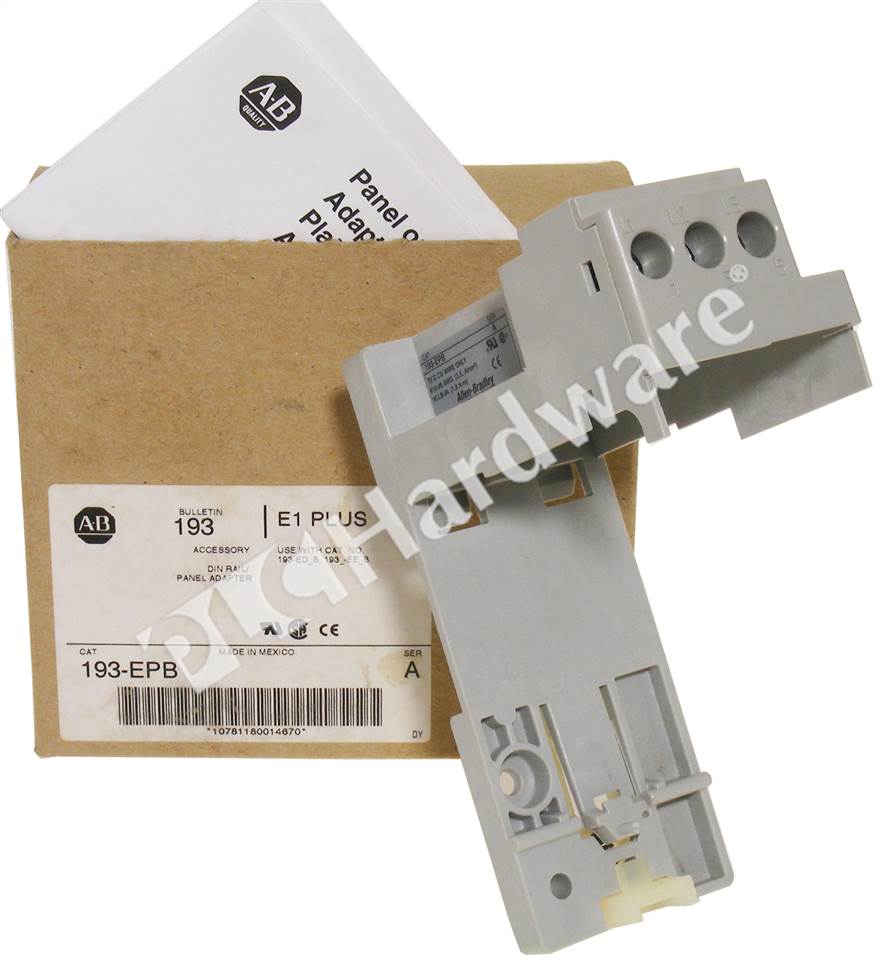 PLC Hardware: Allen-Bradley 193-EPB DIN Rail/Panel Adapter for E1 Plus