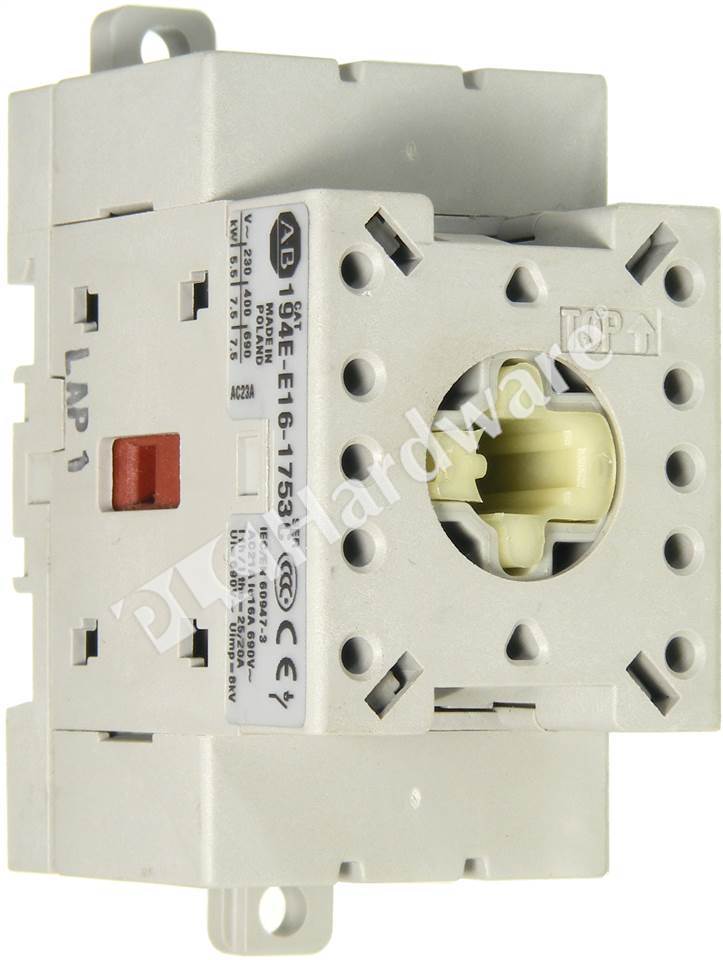 PLC Hardware: Allen-Bradley 194E-E16-1753-4N IEC Load Switch, 16A, 3-Pole