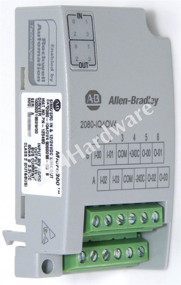 PLC Hardware: Allen-Bradley 2080-IQ4OV4 Micro 800 8-Ch Digital 12/24V ...