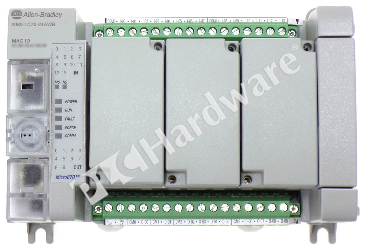 PLC Hardware - Allen Bradley 2080-LC70-24AWB Series A, Used PLCH Packaging