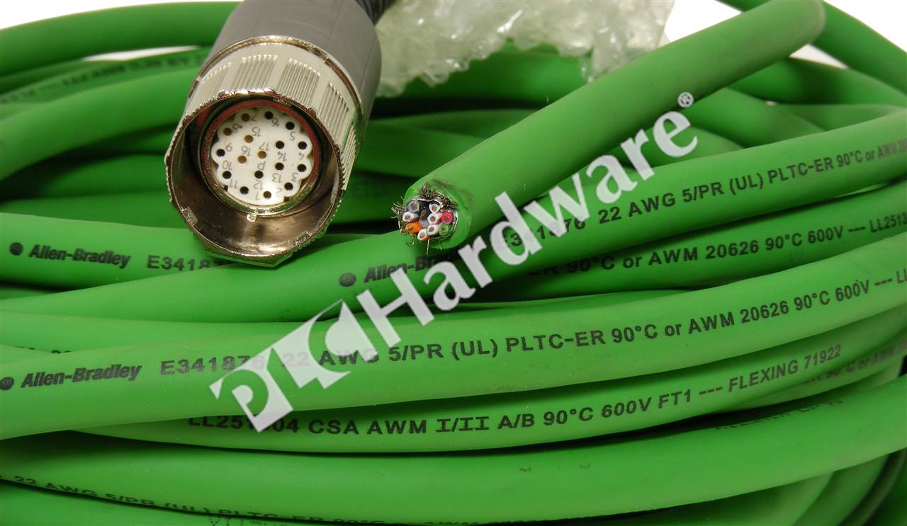 PLC Hardware: Allen-Bradley 2090-CFBM7DF-CEAF20 Motor Feedback Cable, 20m