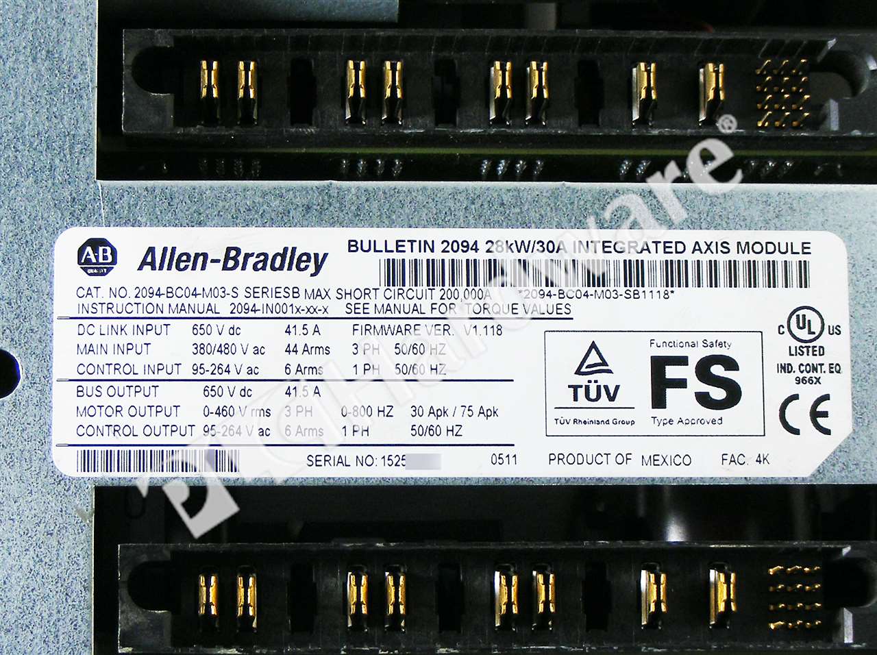 PLC Hardware - Allen Bradley 2094-BC04-M03-S Series B, Used PLCH Packaging