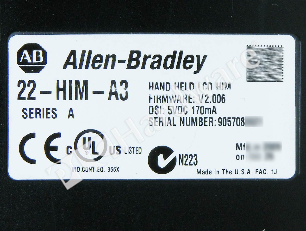 PLC Hardware - Allen Bradley 22-HIM-A3 Series A, Surplus Sealed Pre-owned