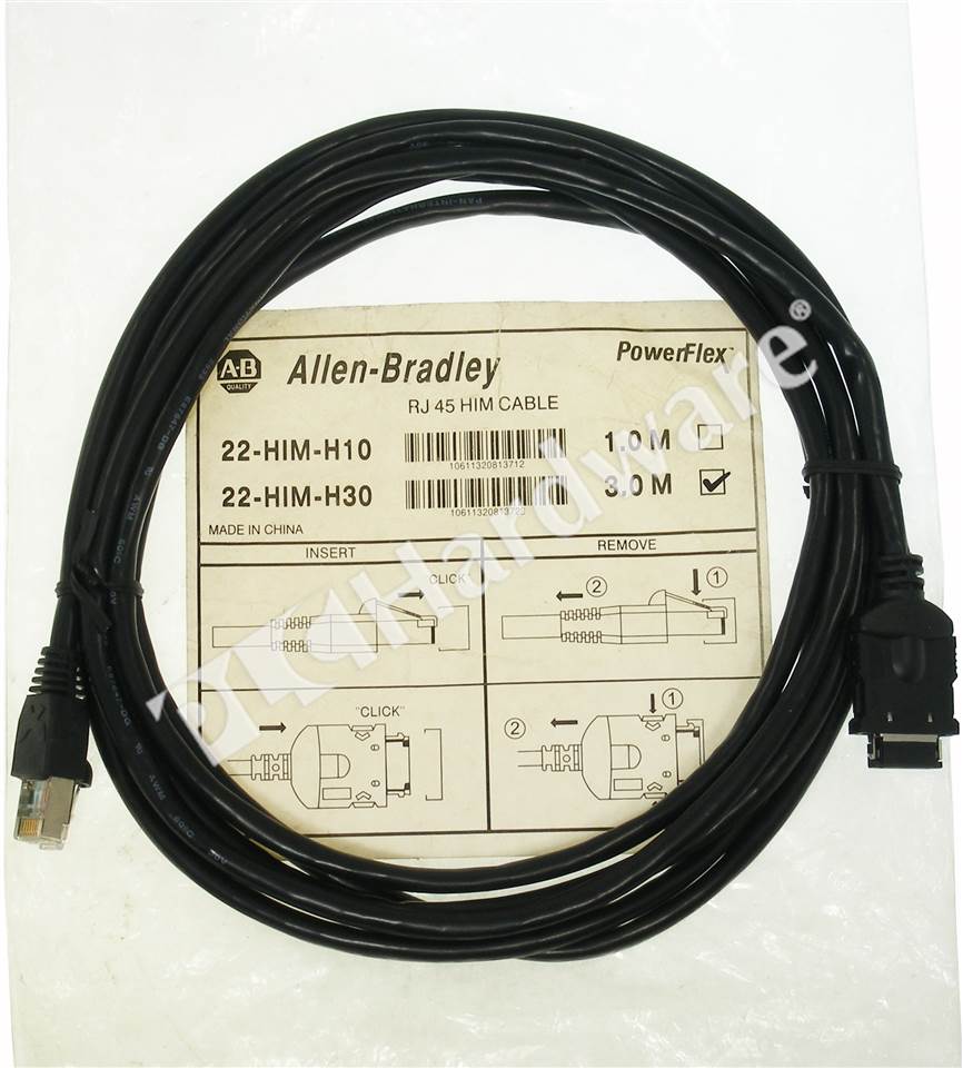 PLC Hardware: Allen-Bradley 22-HIM-H30 PowerFlex DSI HIM Cable, 2.9m