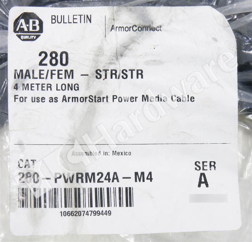PLC Hardware - Allen Bradley 280-PWRM24A-M4 Series A, Surplus Sealed ...