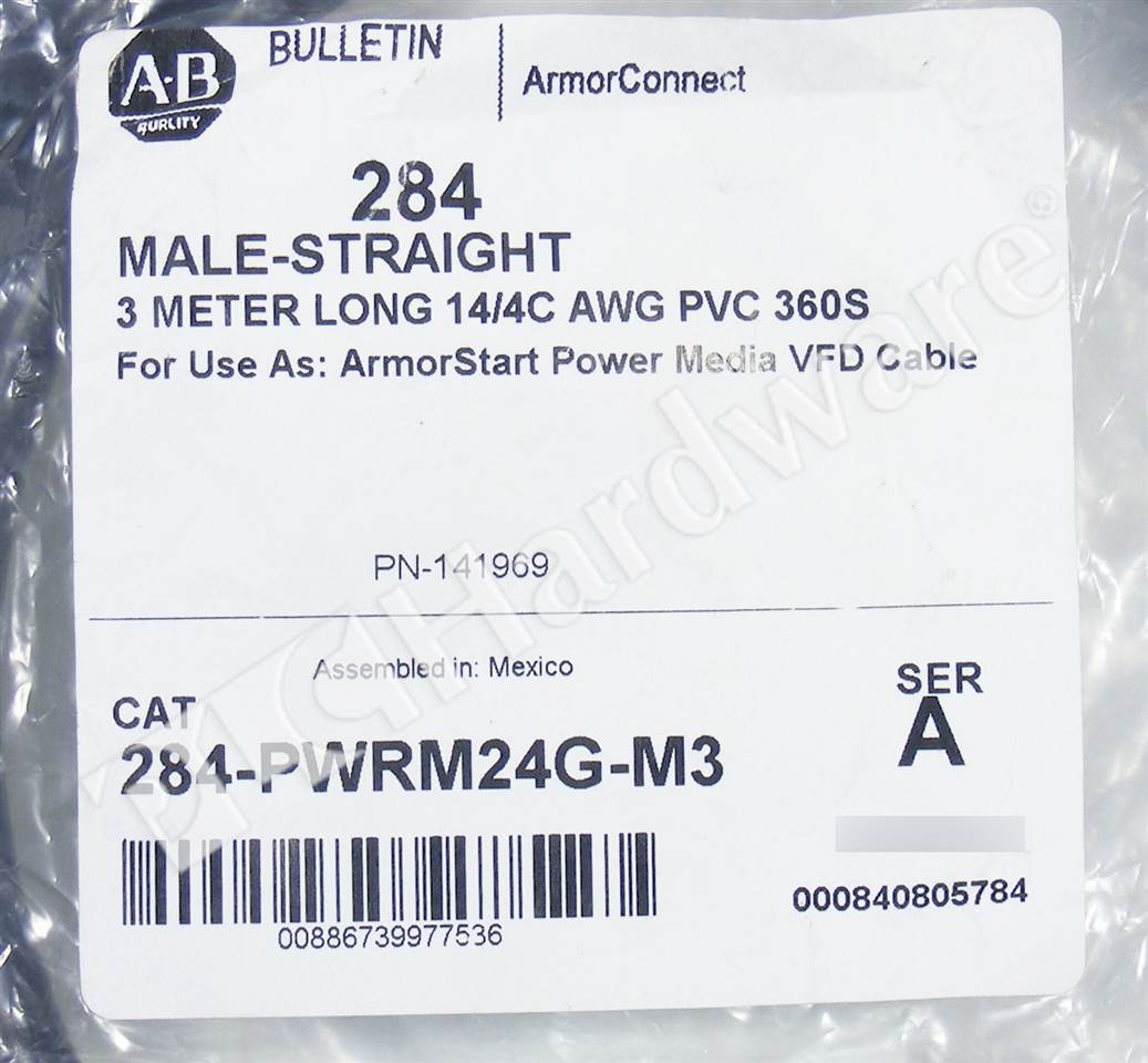 PLC Hardware - Allen Bradley 284-PWRM24G-M3 Series A, Surplus Sealed ...