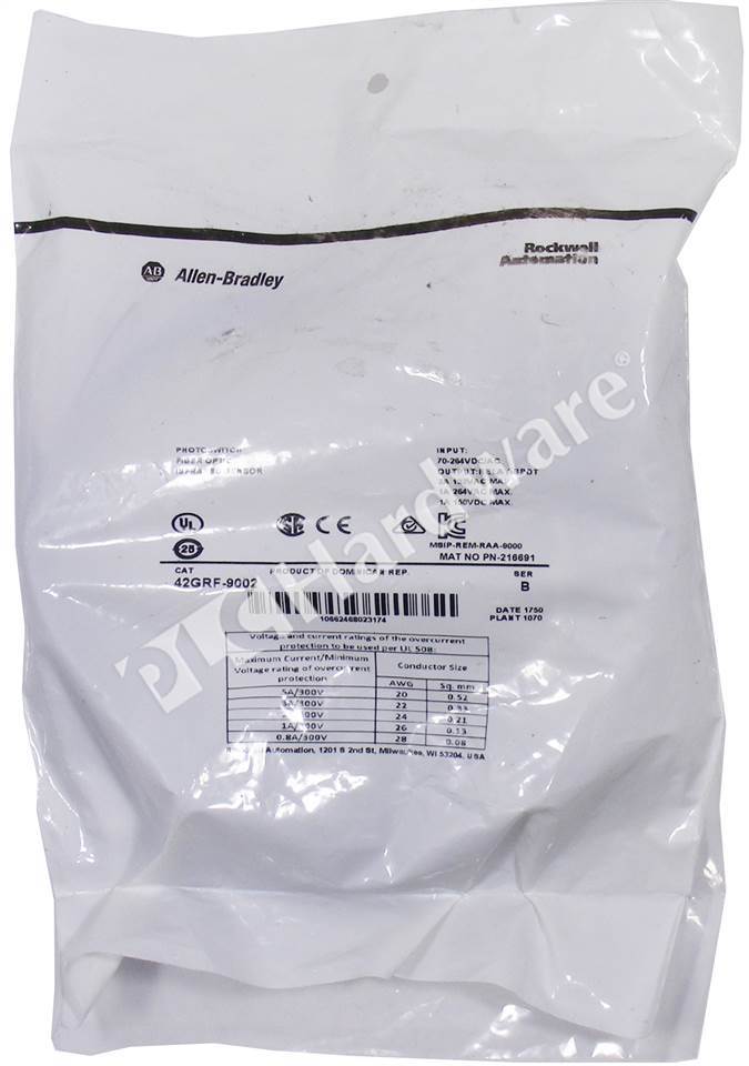 PLC Hardware - Allen Bradley 42GRF-9002 Series B, Surplus Sealed Pre-owned