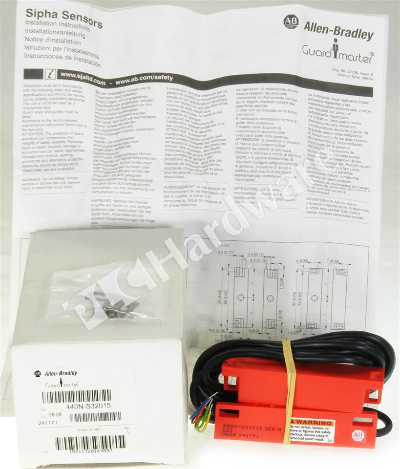 PLC Hardware: Allen-Bradley 440N-S32015 GuardMaster Switch Sipha S21