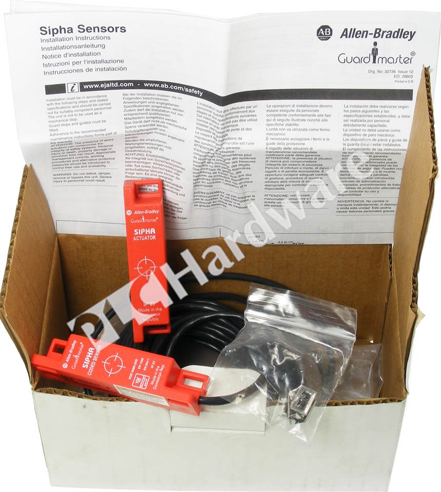 PLC Hardware: Allen-Bradley 440N-S32017 Sipha S21 Interlock Switch, 1NC 1NO