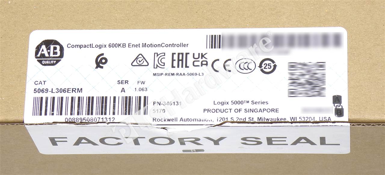 PLC Hardware - Allen Bradley 5069-L306ERM Series A, Surplus Open Pre-owned
