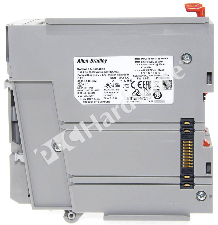 PLC Hardware: Allen-Bradley 5069-L340ERM CompactLogix 5380 Controller, 4 MB