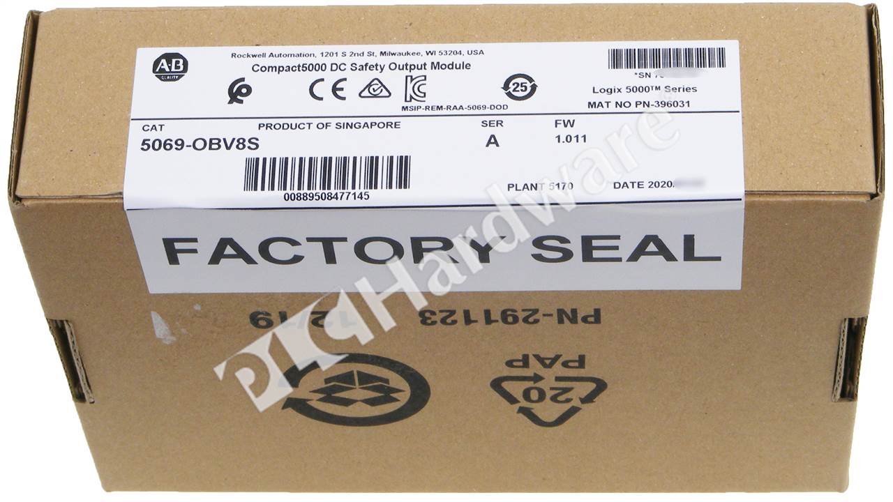PLC Hardware: Allen-Bradley 5069-OBV8S Compact I/O 8-Ch 24VDC Safety Output