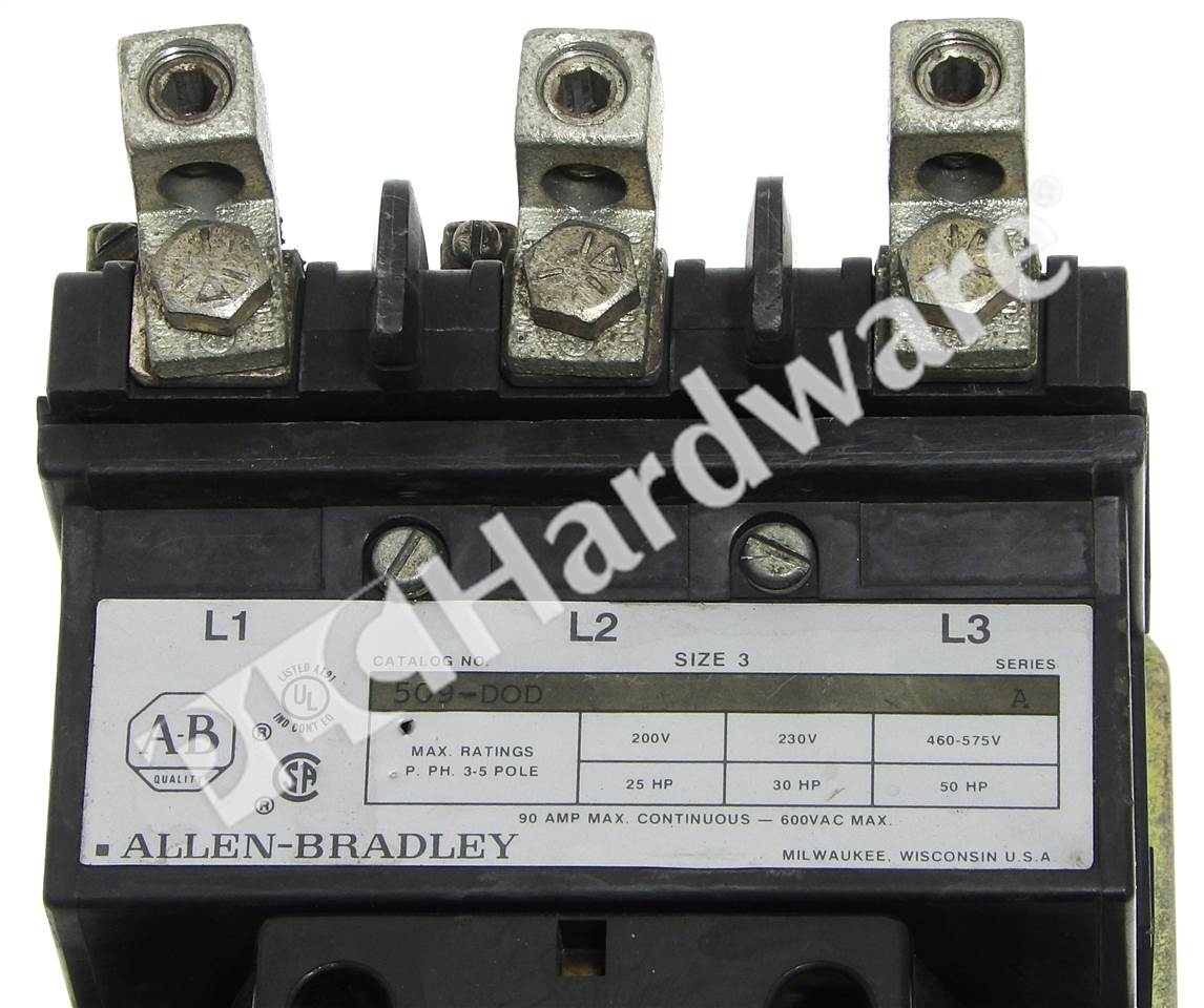 PLC Hardware - Allen Bradley 509-DOD Series A, Used PLCH Packaging