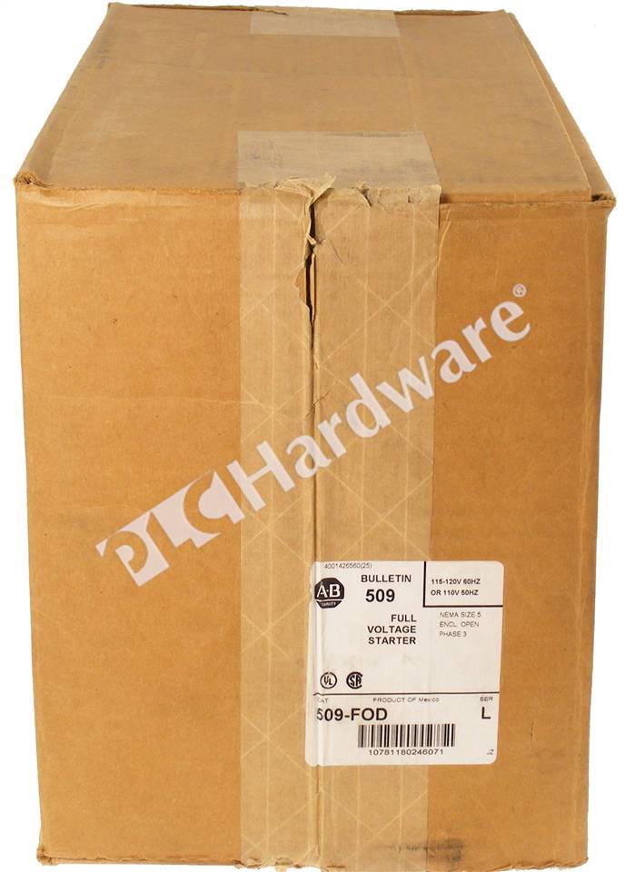 PLC Hardware: Allen-Bradley 509-FOD Full Voltage Non-Reversing Starter ...