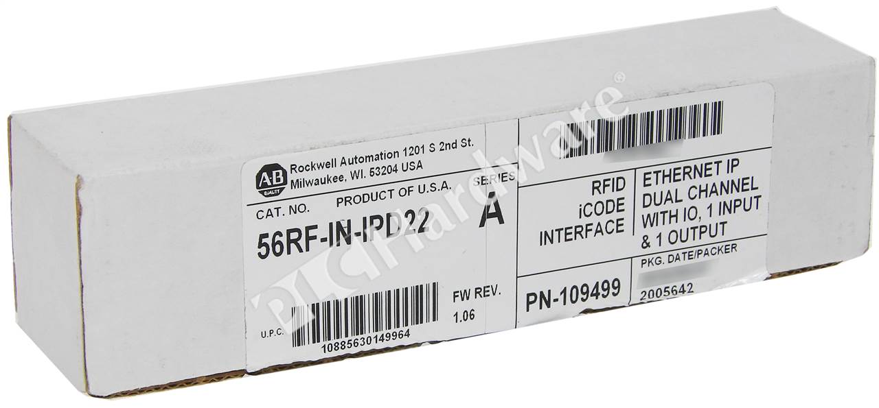PLC Hardware: Allen-Bradley 56RF-IN-IPD22 RFID EtherNet Interface 13.56MHz