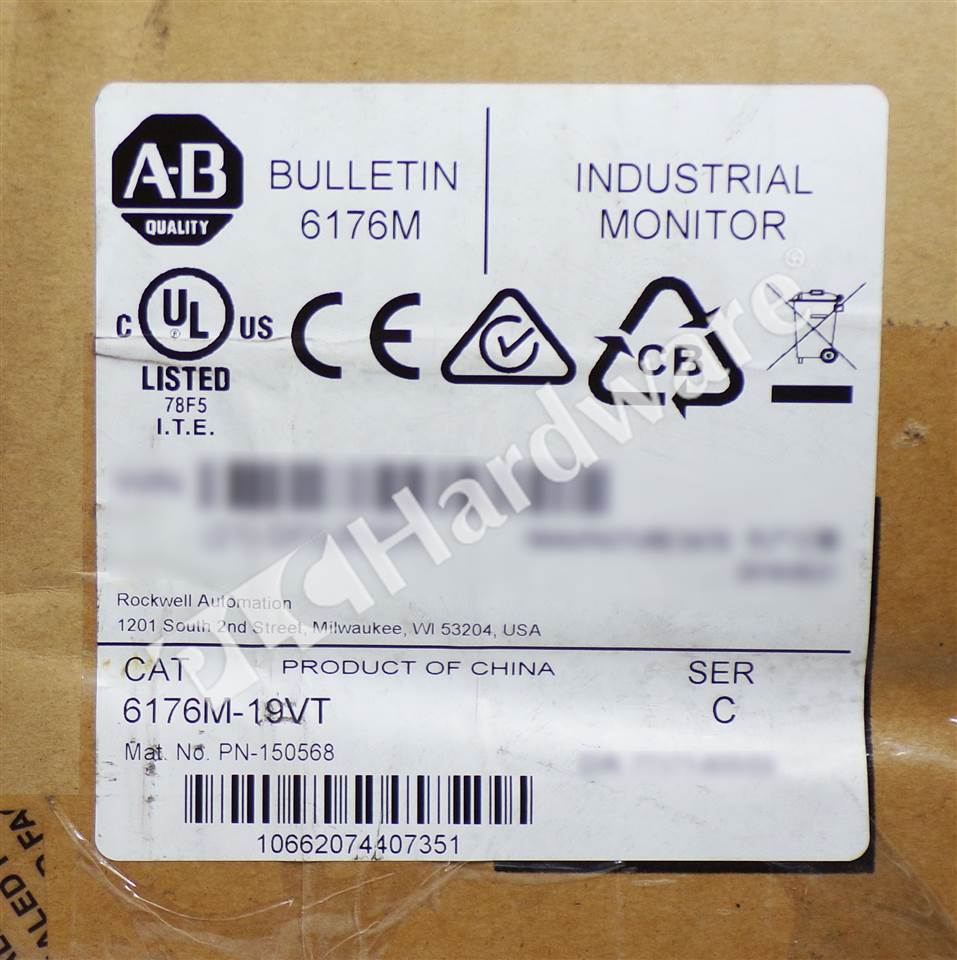 PLC Hardware - Allen Bradley 6176M-19VT Series C, Surplus Sealed Pre-owned