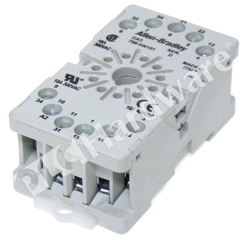PLC Hardware: Allen-Bradley 700-HN101 11-Pin Tube Base Socket, Screw