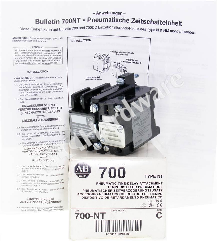 PLC Hardware - Allen Bradley 700-NT Series C, Surplus Sealed Pre-owned