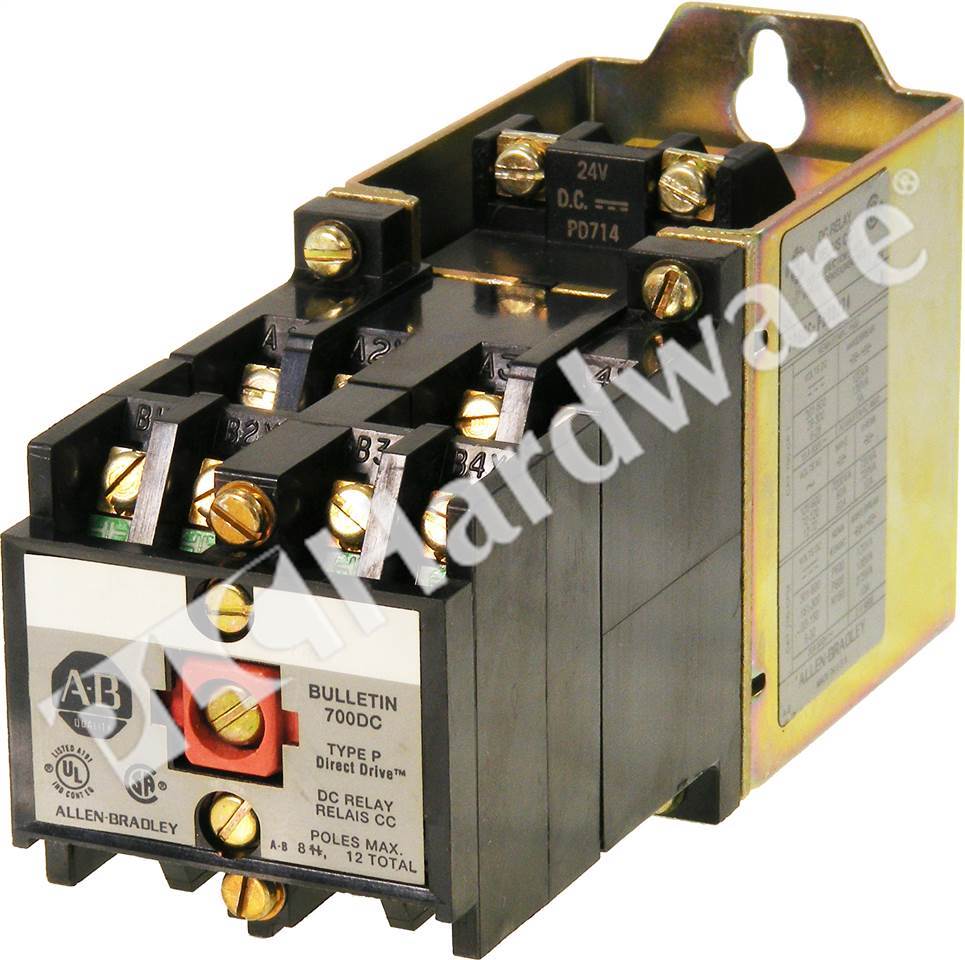 PLC Hardware: Allen-Bradley 700DC-P800Z24 Industrial Relay, 8NO, 10A ...