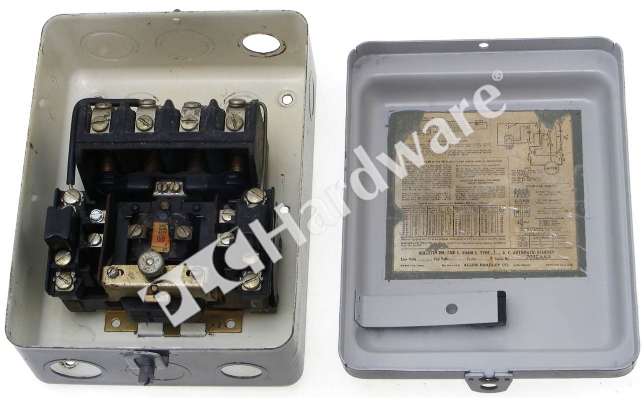 PLC Hardware: Allen-Bradley 709-BAA AC Starter, 480V AC, 3-Ph, 7.5HP ...