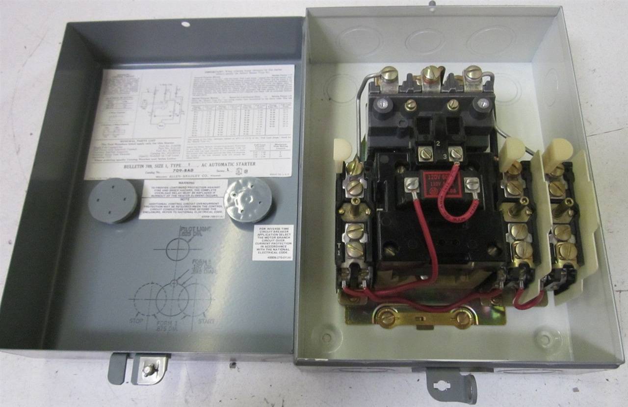 PLC Hardware: Allen-Bradley 709-BAD AC Starter, 480V AC, 3-Ph, 7.5HP ...