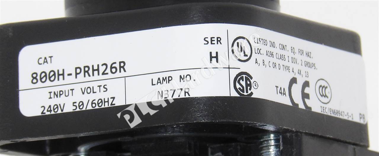 PLC Hardware - Allen Bradley 800H-PRH26R Series H, Surplus Open Pre-owned