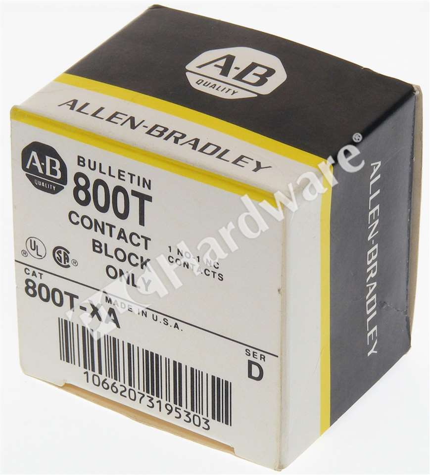 PLC Hardware - Allen Bradley 800T-XA Series D, Surplus Sealed Pre-owned