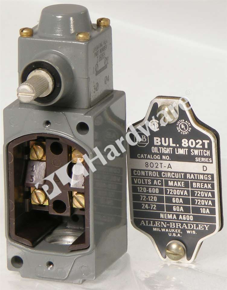 PLC Hardware - Allen Bradley 802T-A Series D, Surplus Open Pre-owned
