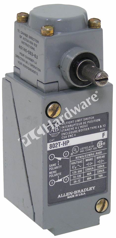 PLC Hardware - Allen Bradley 802T-HP Series F, Used PLCH Packaging
