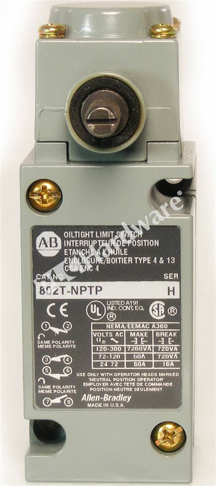 PLC Hardware - Allen Bradley 802T-NPTP Series H, Used PLCH Packaging