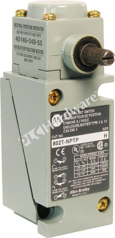 PLC Hardware - Allen Bradley 802T-NPTP Series H, Used PLCH Packaging