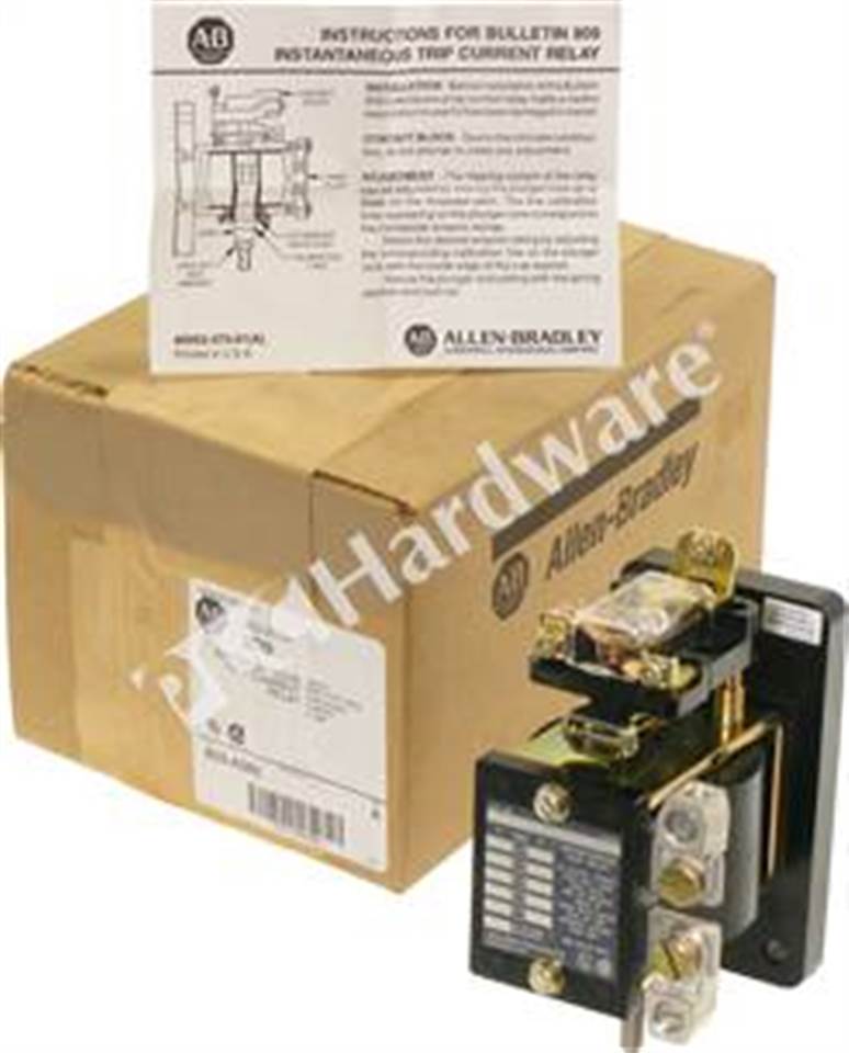 PLC Hardware: Allen-Bradley 809-A07E Instantaneous Trip Current Relay, 16A