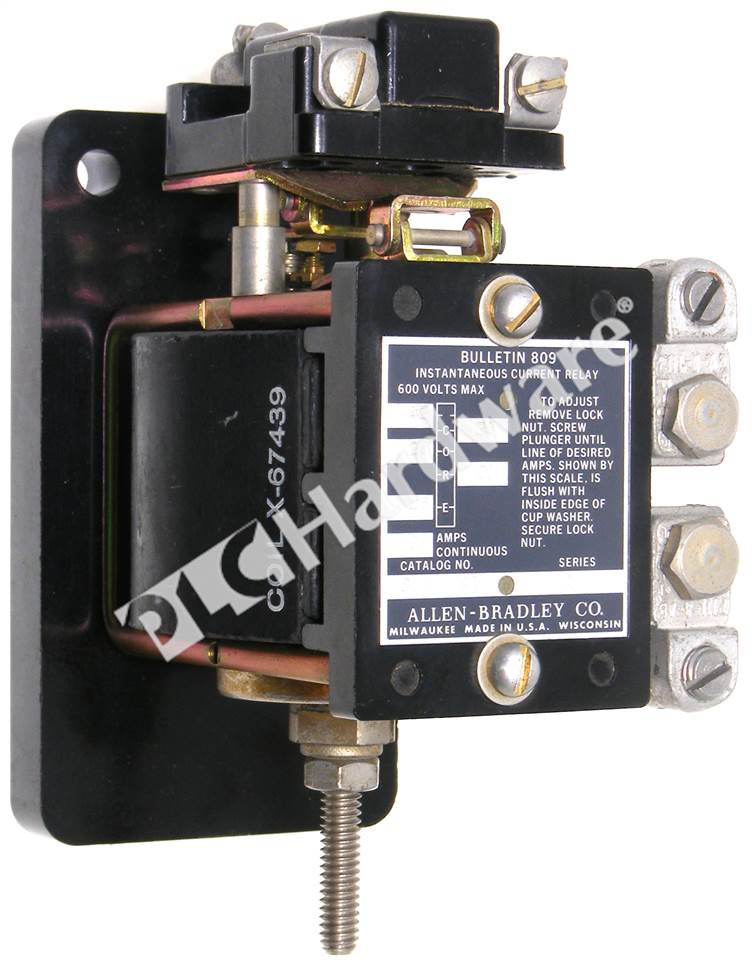 PLC Hardware: Allen-Bradley 809-A09E Instantaneous Trip Current Relay, 28A