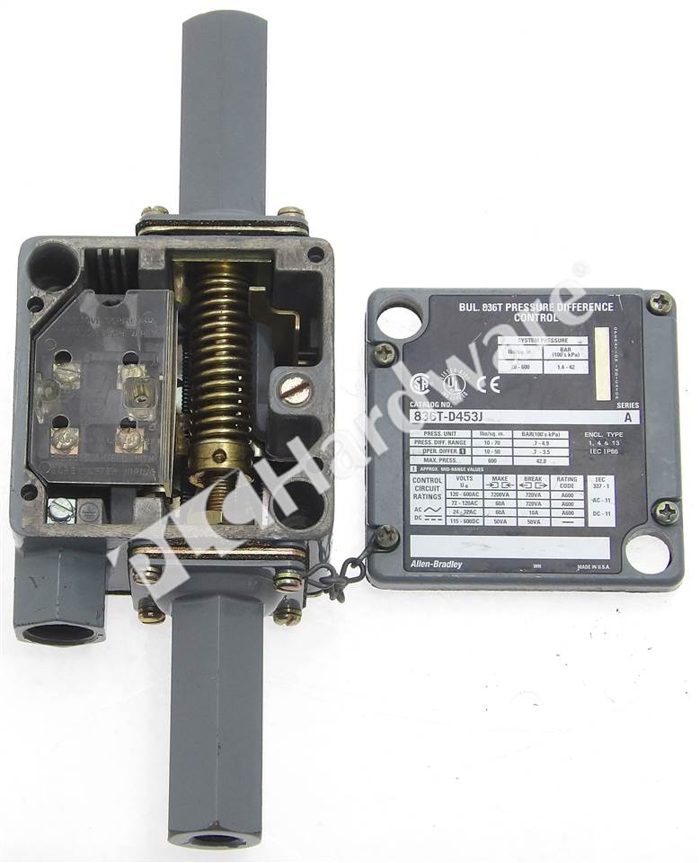 PLC Hardware - Allen Bradley 836T-D453J Series A, Used PLCH Packaging