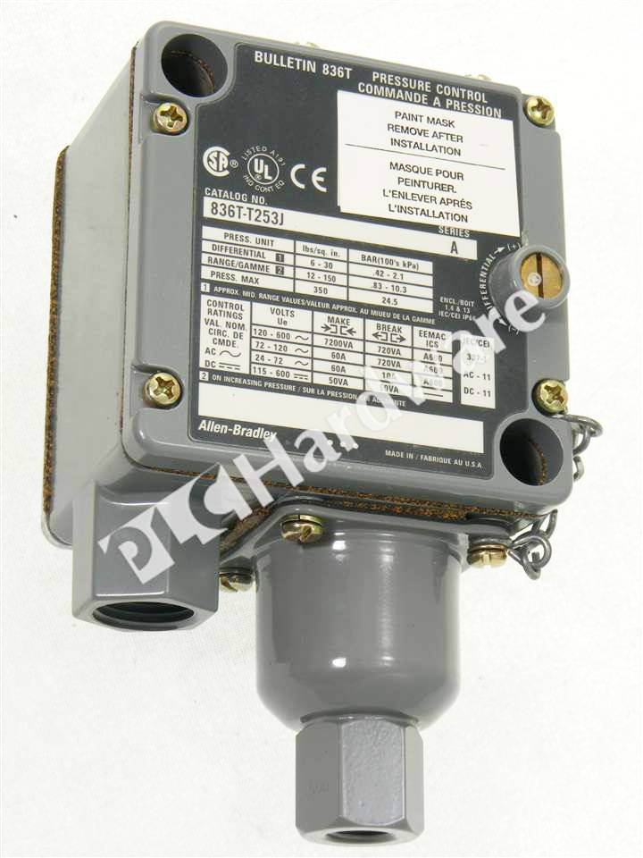 PLC Hardware: Allen-Bradley 836T-T253J 836T T-Style Pressure Control 12 ...