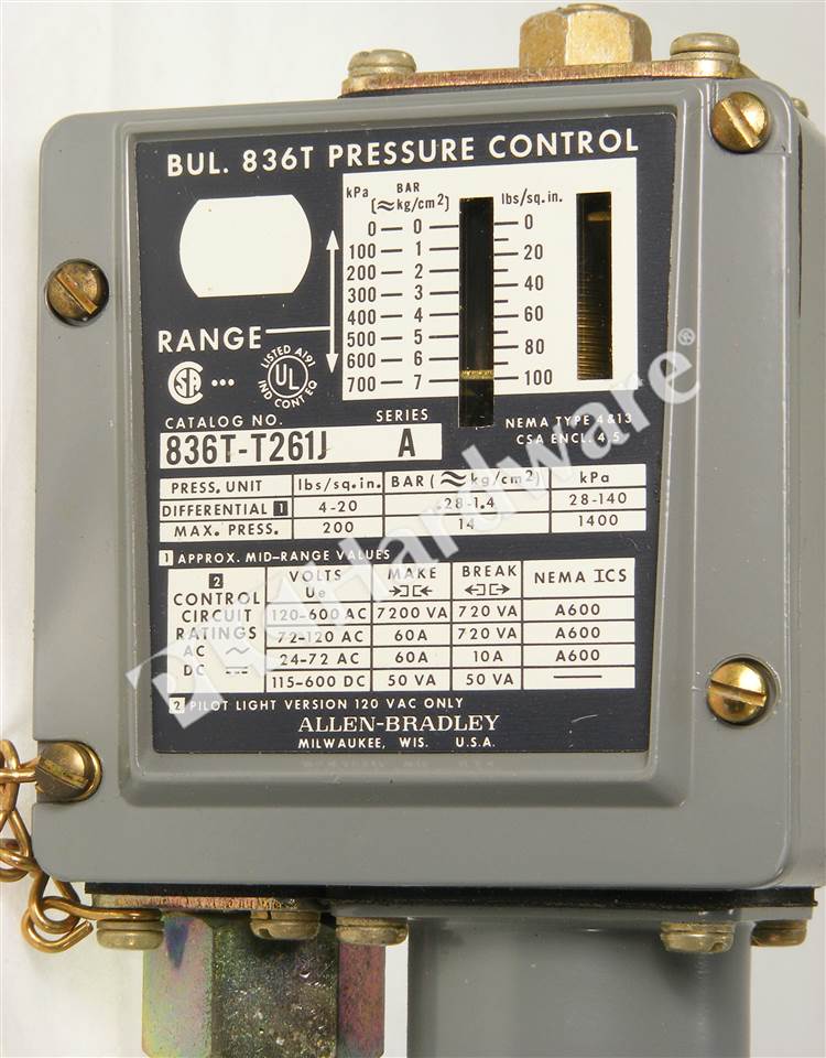 PLC Hardware - Allen Bradley 836T-T261J Series A, Used PLCH Packaging