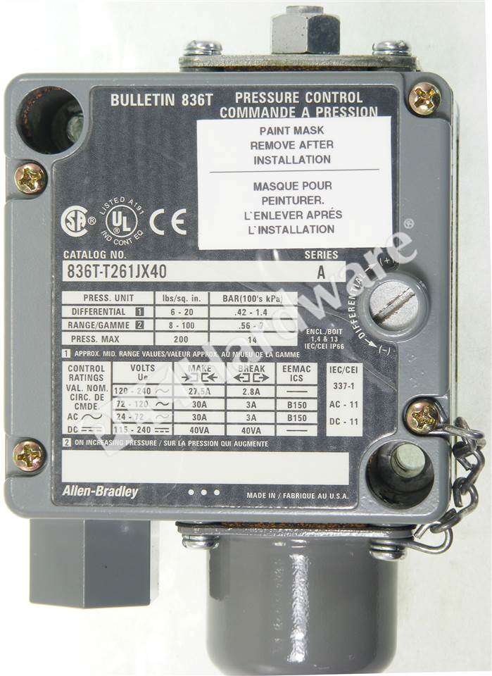 PLC Hardware - Allen Bradley 836T-T261J Series A, Surplus PLCH Pre-owned